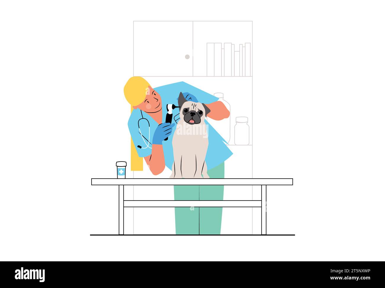 Checking dogs Stock Vector Images - Alamy