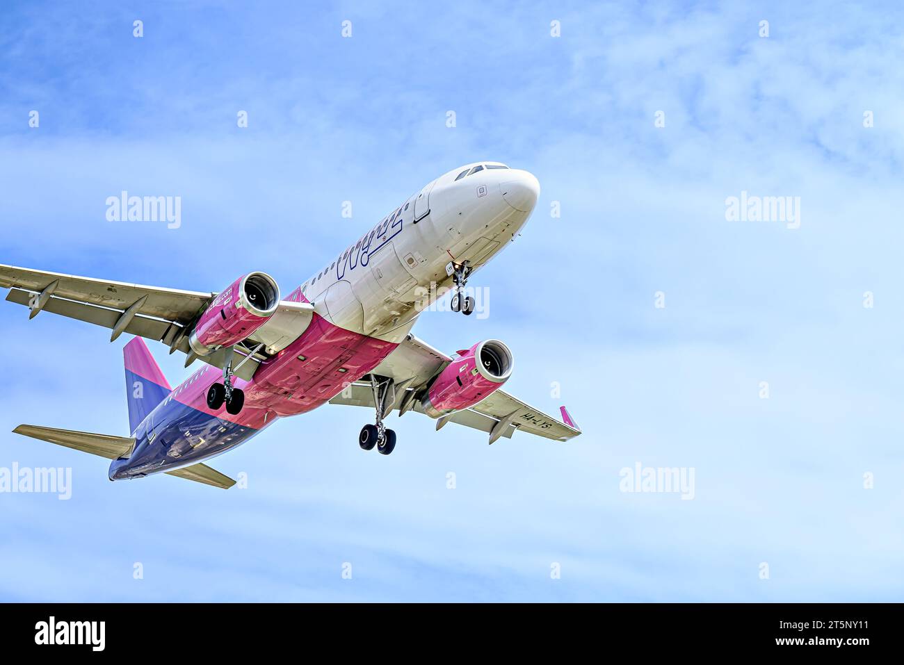 Barcelona, Spain; April 10, 2023: Airbus A320 plane of the Wizz Air ...