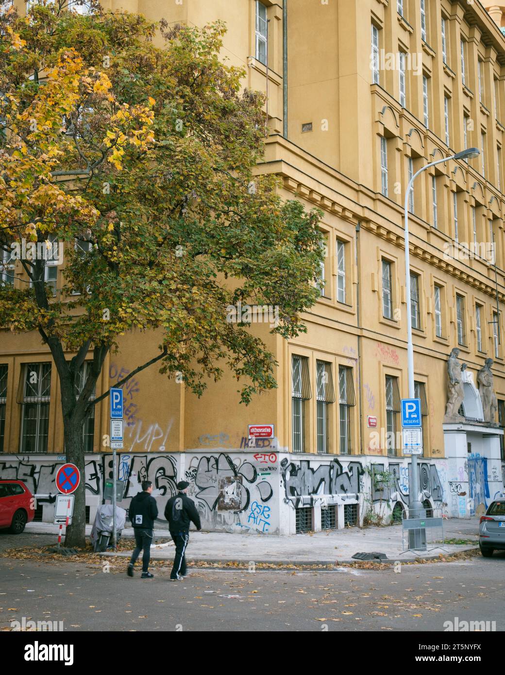 Building with graffiti in Žižkov, Prague, Czechia Stock Photo - Alamy
