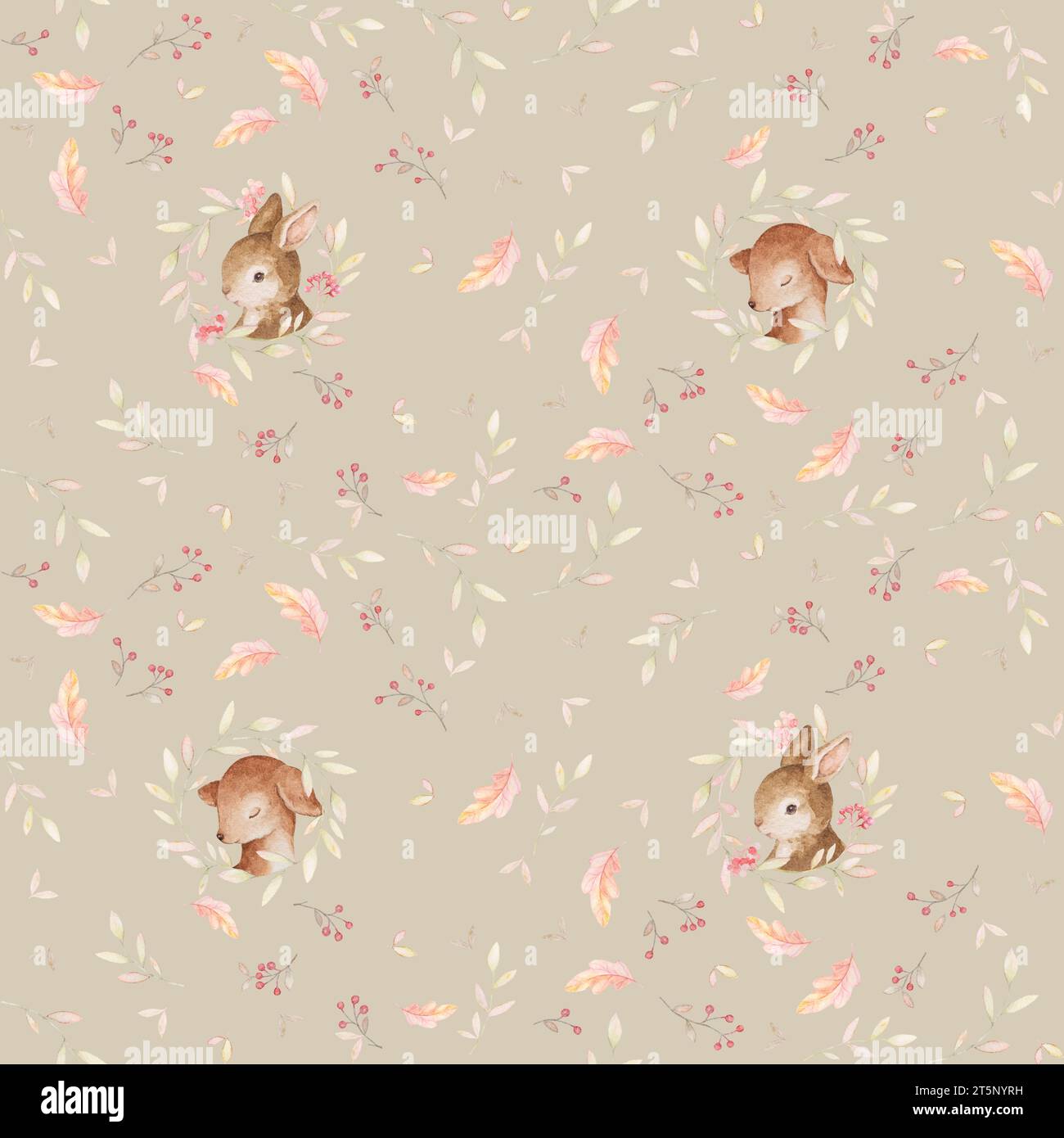 Forest Animals Patterns, Boho Watercolor, Woodland Animals Wallpaper ...