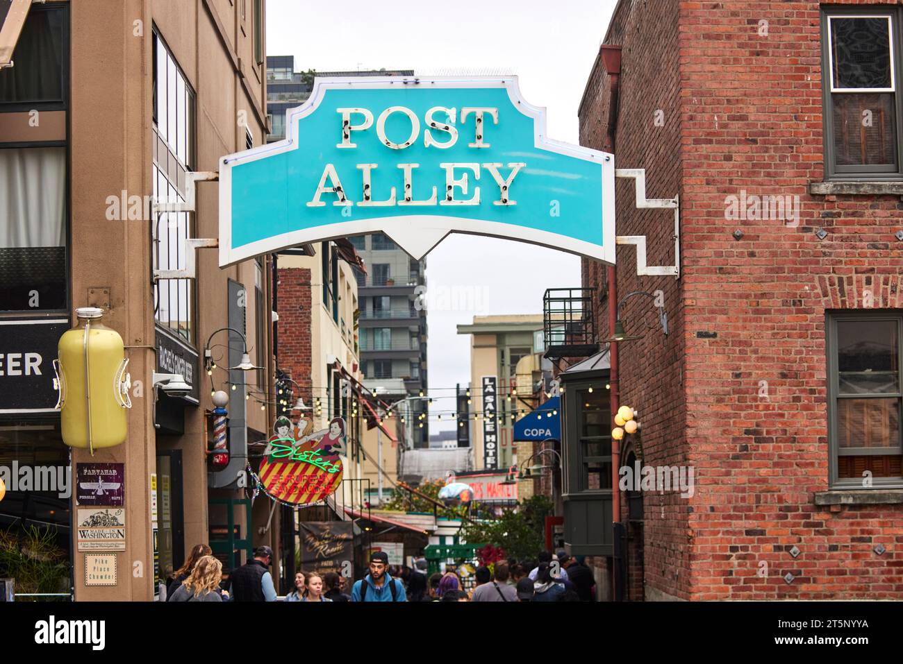 Pike Place Post Alley Seattle, Washington, United States Stock Photo ...