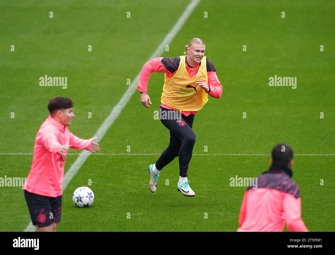 Manchester City's Erling Haaland during a training session at the City ...