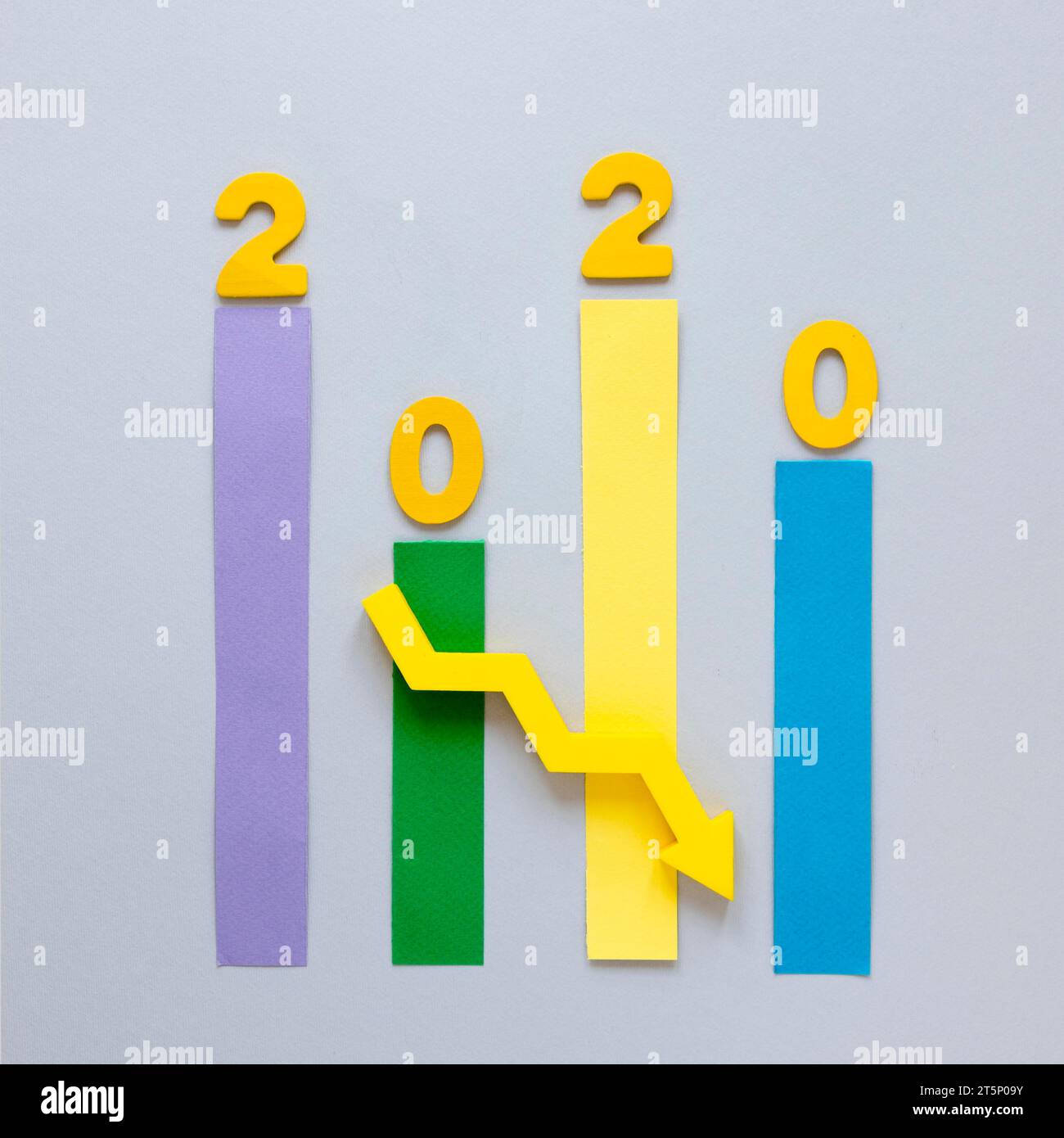 2020 economy chart Stock Photo - Alamy
