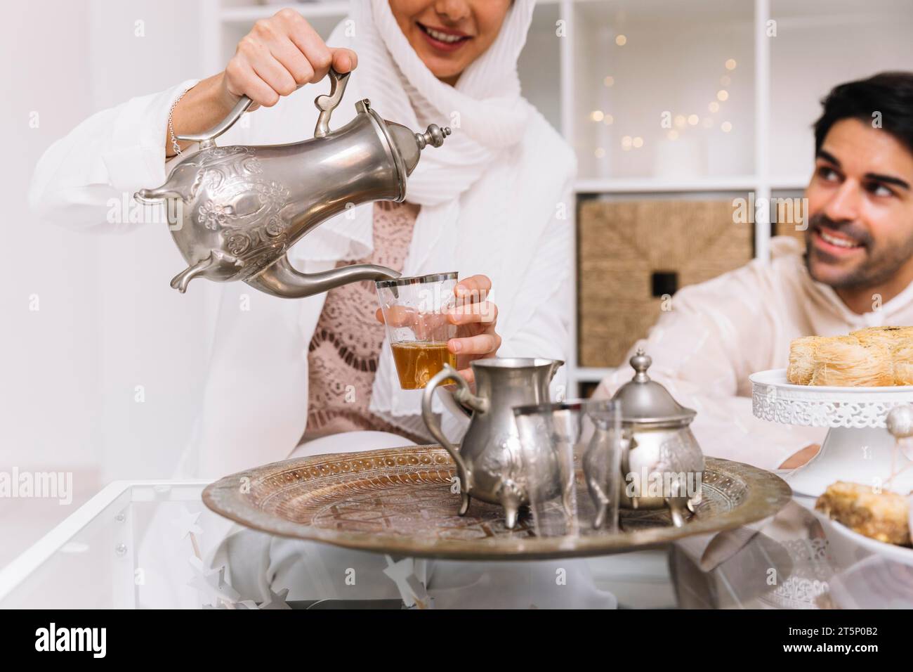 Eid al fitr concept with tea Stock Photo - Alamy