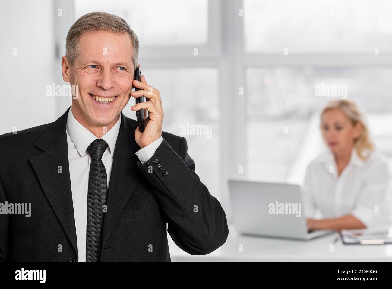 High angle security guard working Stock Photo - Alamy