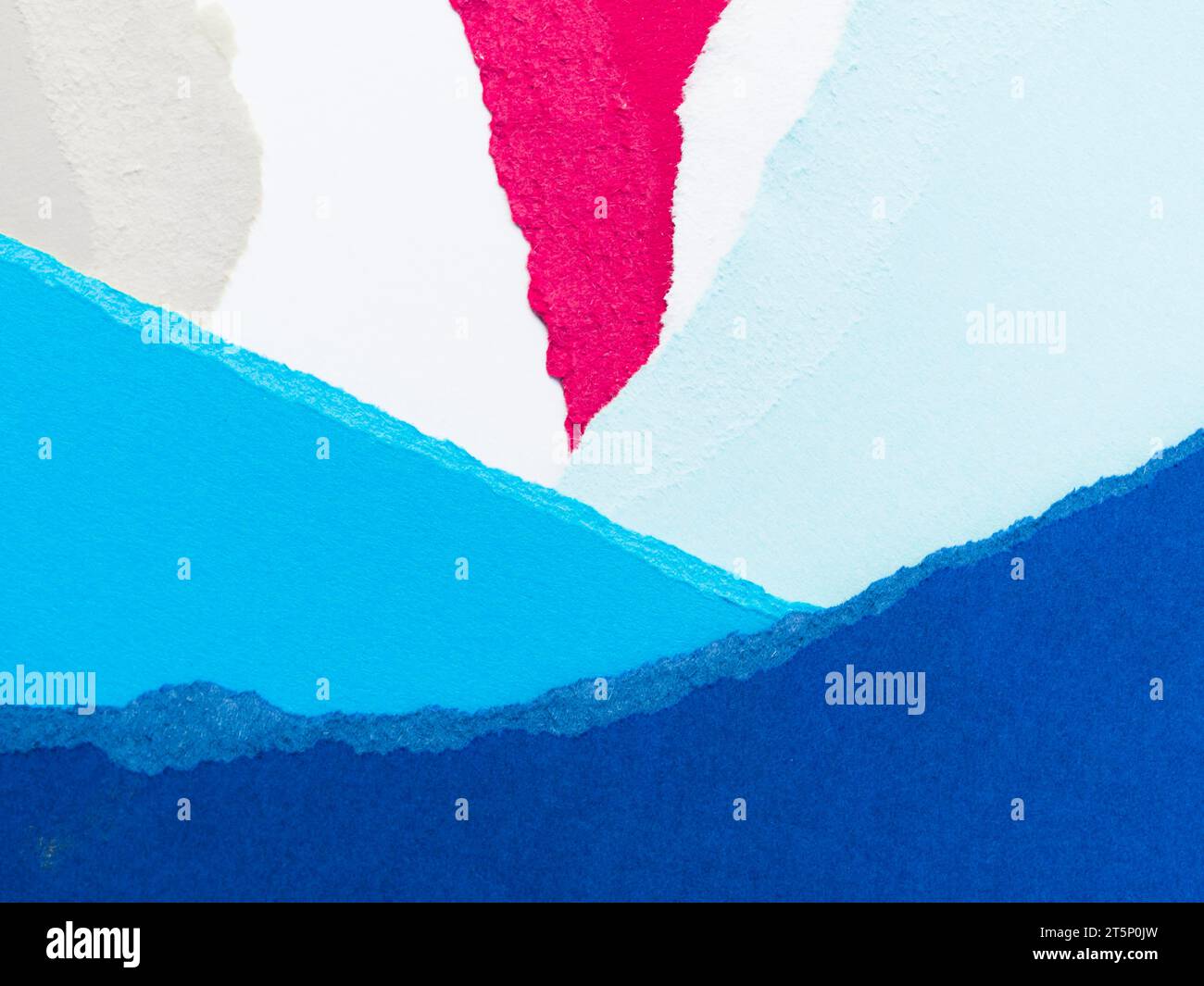 Layered colorful torn paper Stock Photo - Alamy