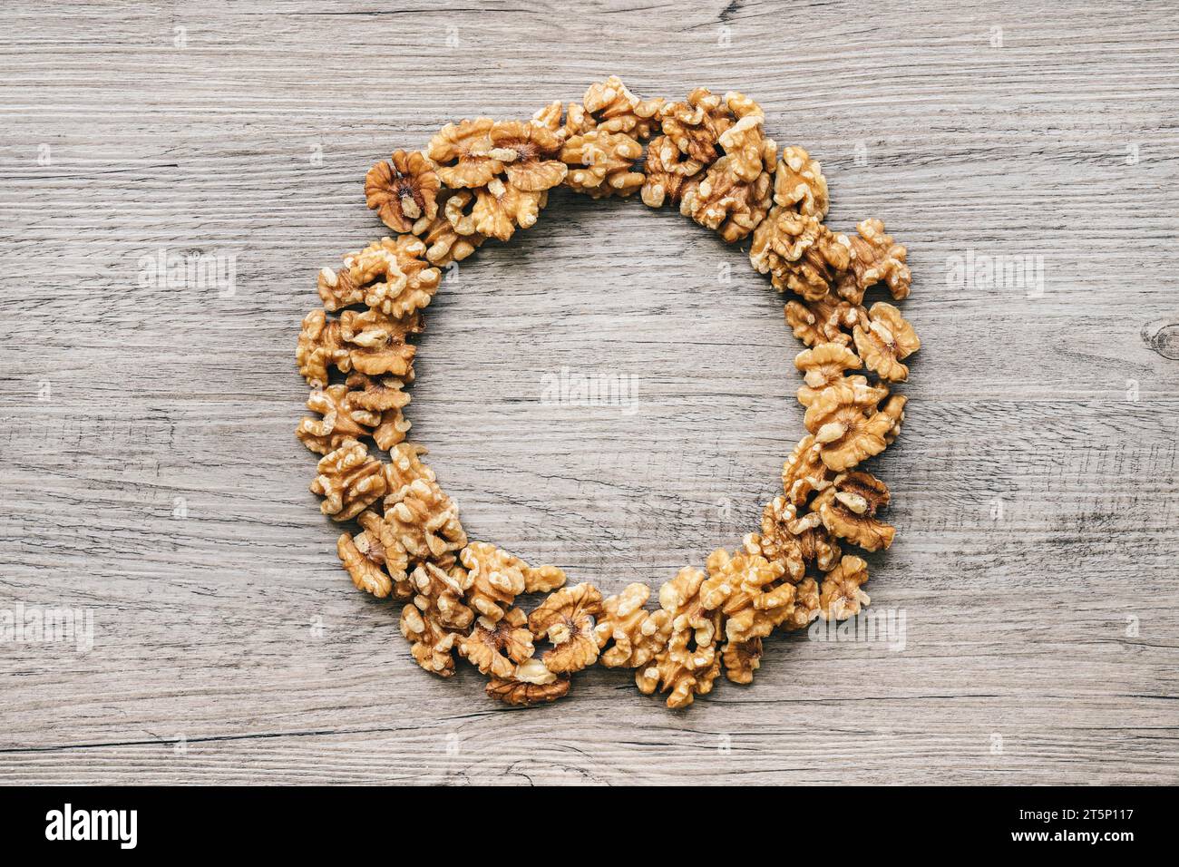 Nuts forming circle Stock Photo - Alamy
