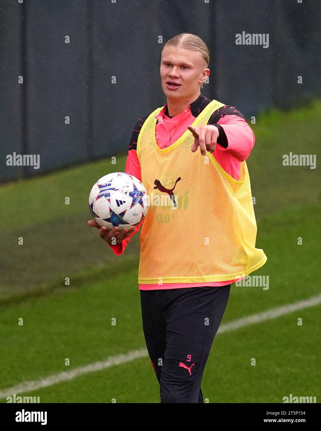 Manchester City's Erling Haaland during a training session at the City ...