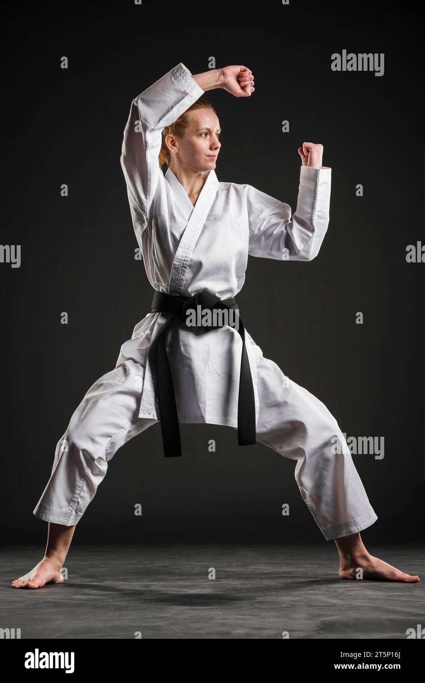 Professional martial arts fighter full shot Stock Photo - Alamy