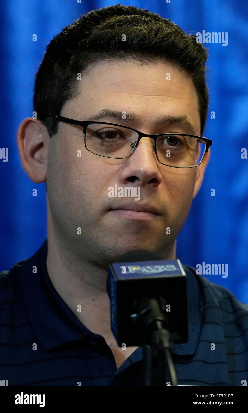Tampa Bay Rays General Manager Peter Bendix during a season ending ...