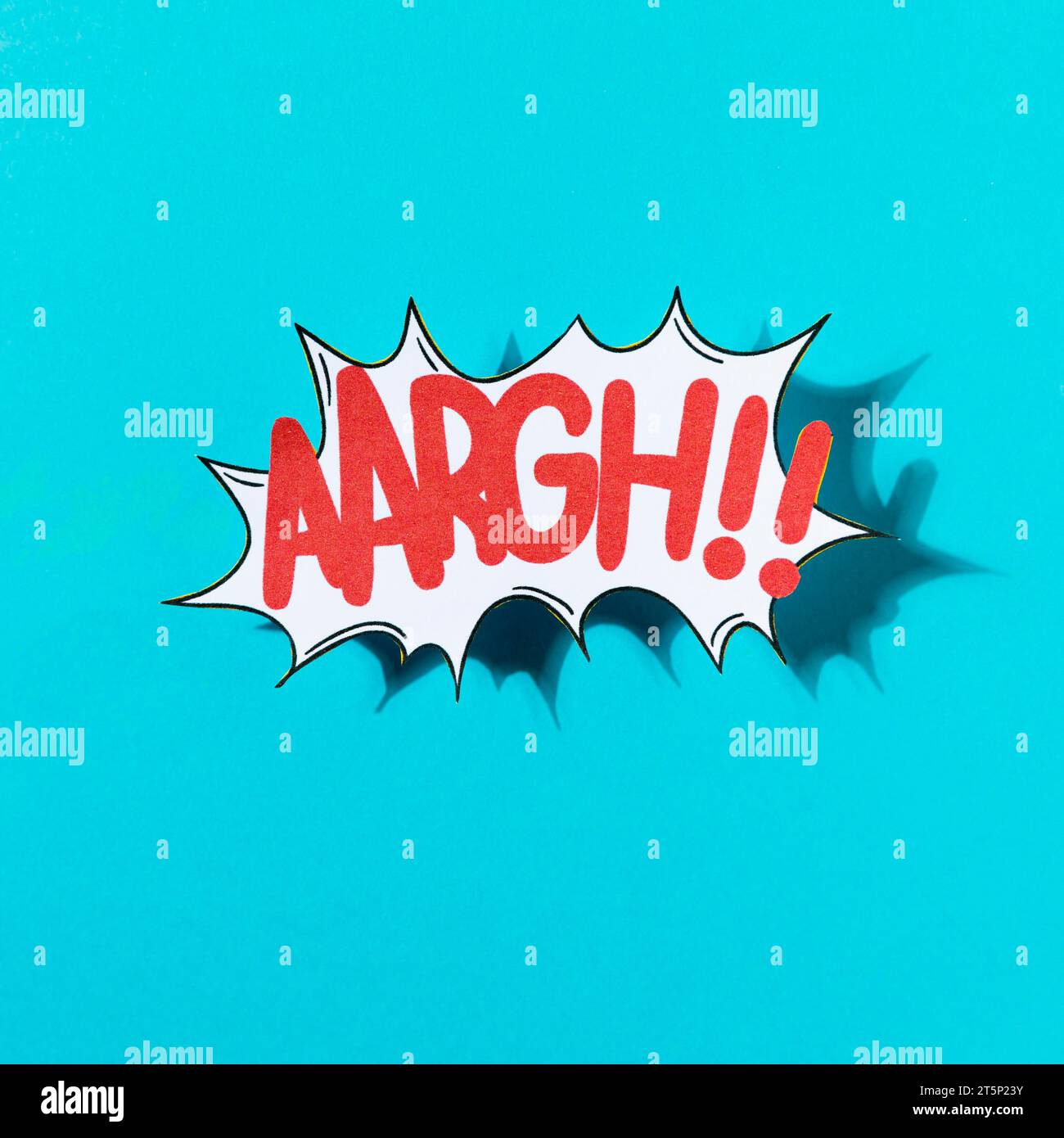 Vector illustration comic sound effect aargh blue backdrop Stock Photo ...