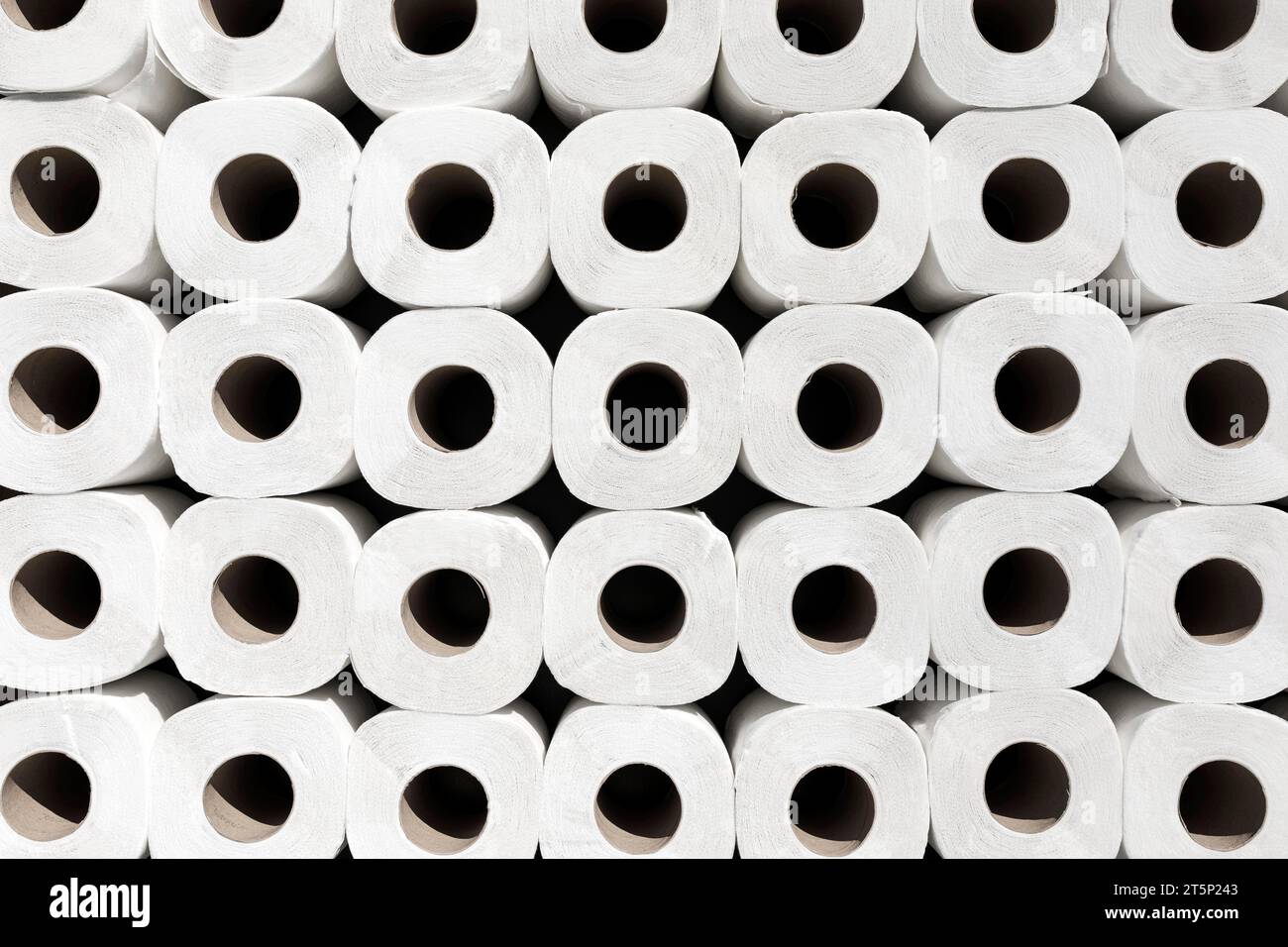 Top view toilet paper rolls Stock Photo - Alamy
