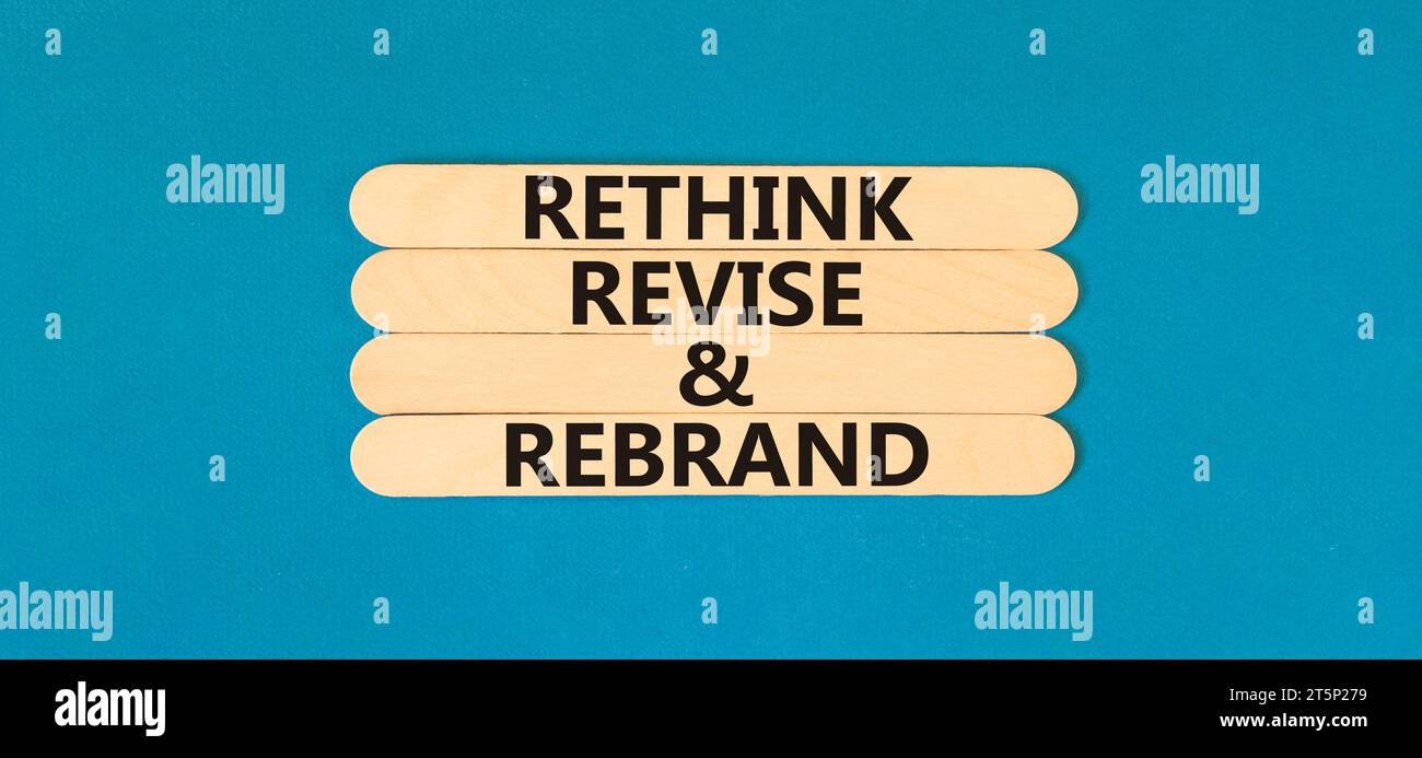 Rethink revise rebrand symbol. Concept word Rethink Revise and Rebrand ...