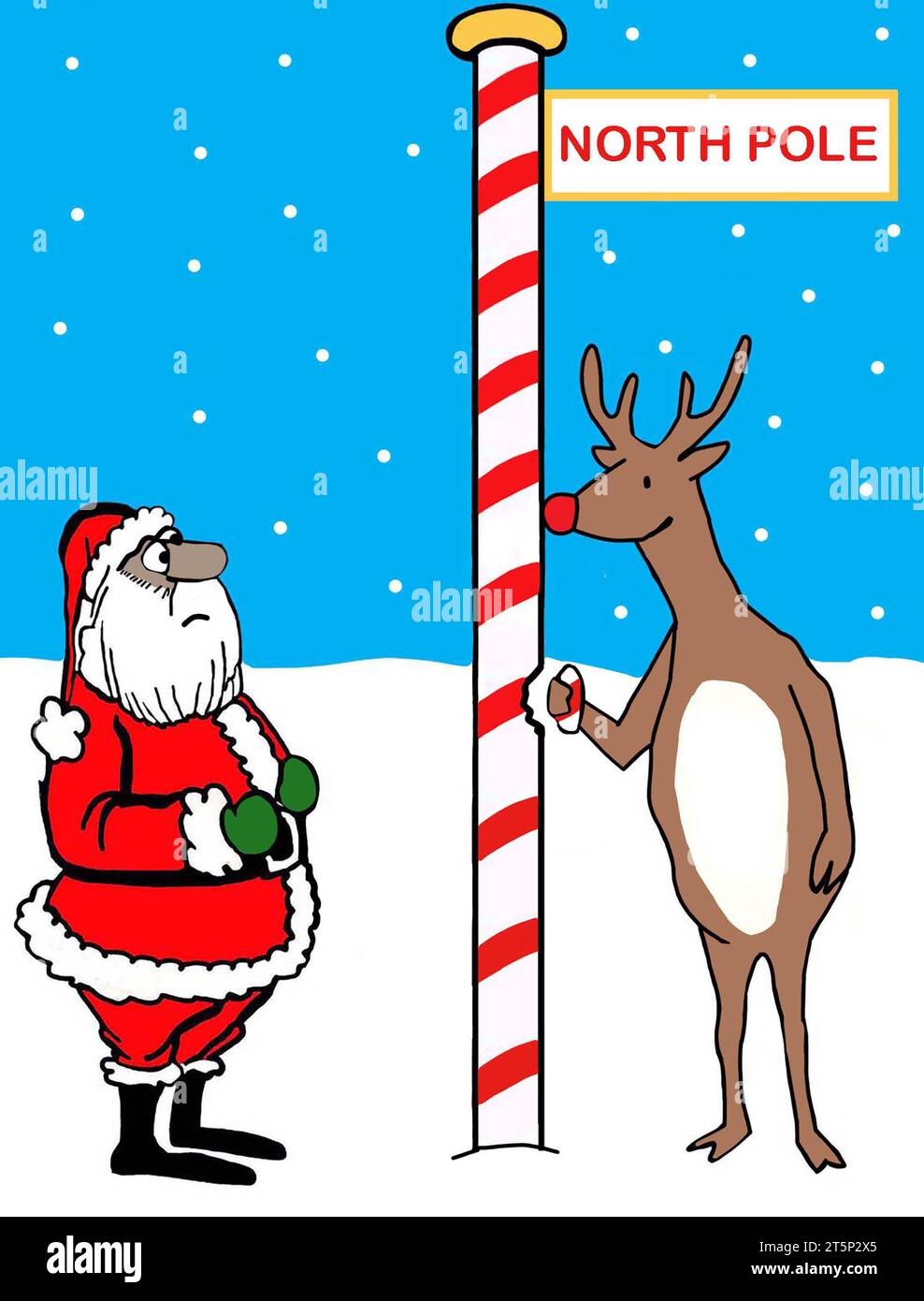 African American Santa Claus sees Rudolph break a piece of candy from ...