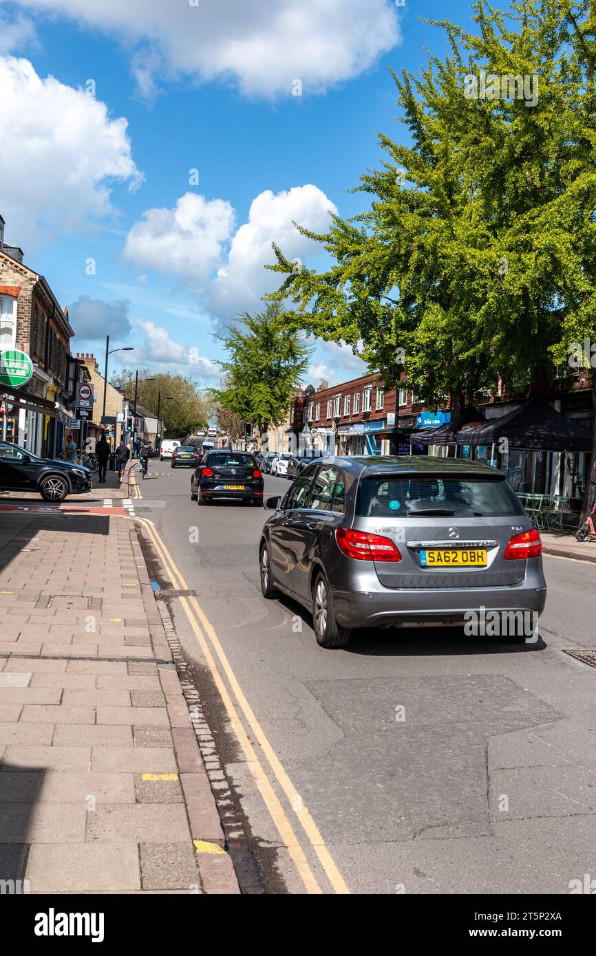 A view of the traffic along Mill Road Broadway, Mill Road, Cambridge ...