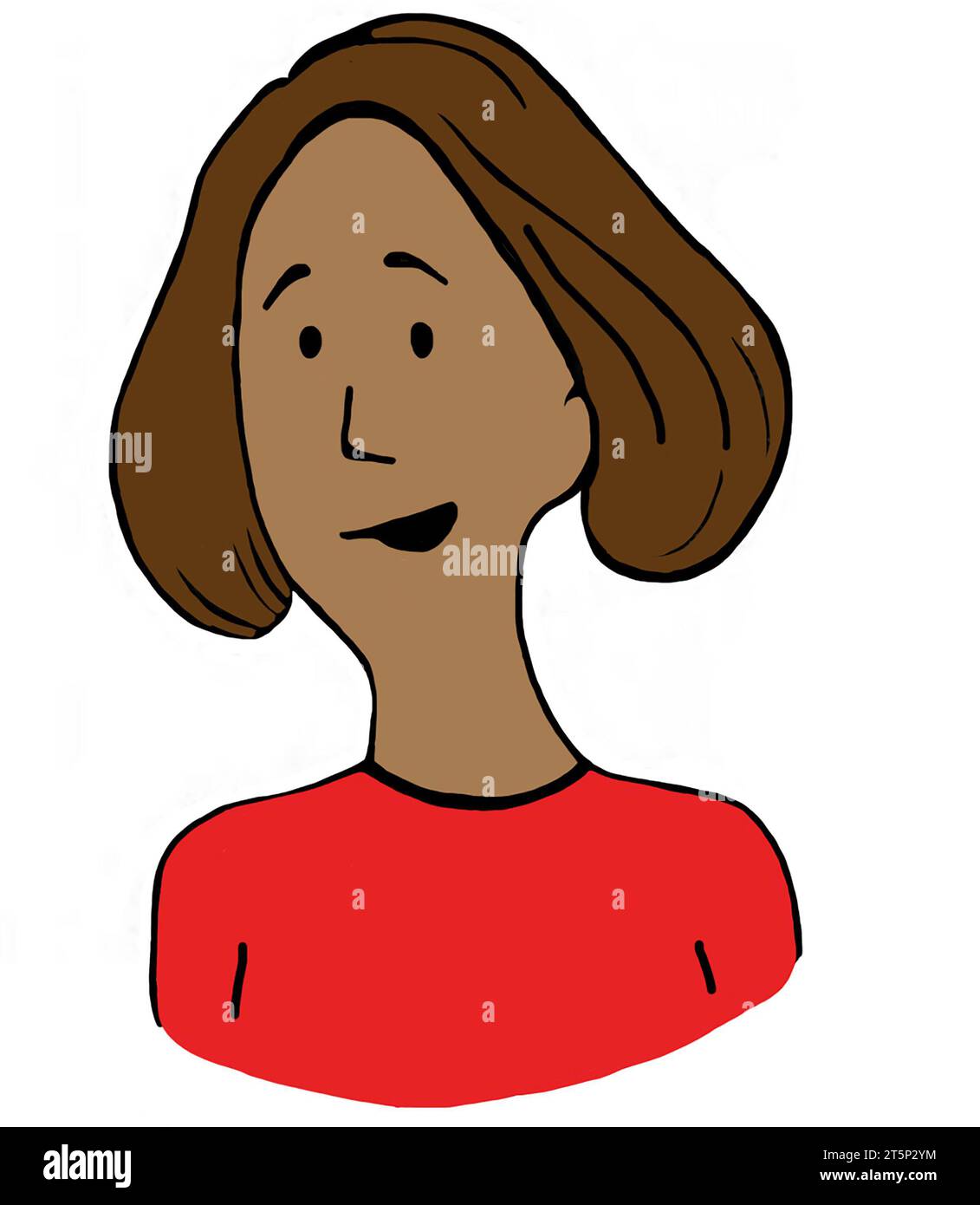 Beautiful, middle-age Afrian American woman looks at viewer showing ...