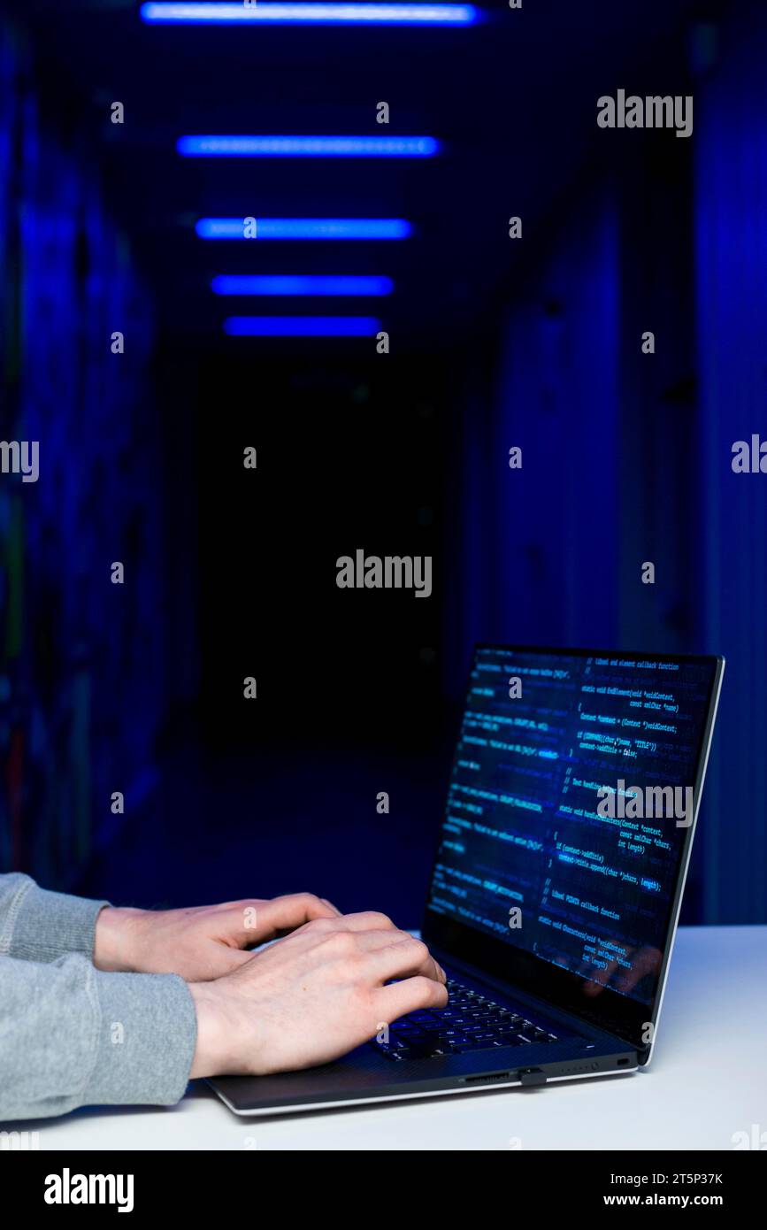 Close up programmer hacker hi-res stock photography and images - Alamy
