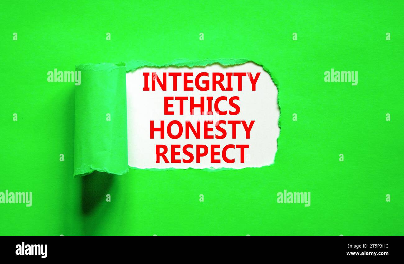 Integrity ethics honesty respect symbol. Concept word Integrity Ethics ...