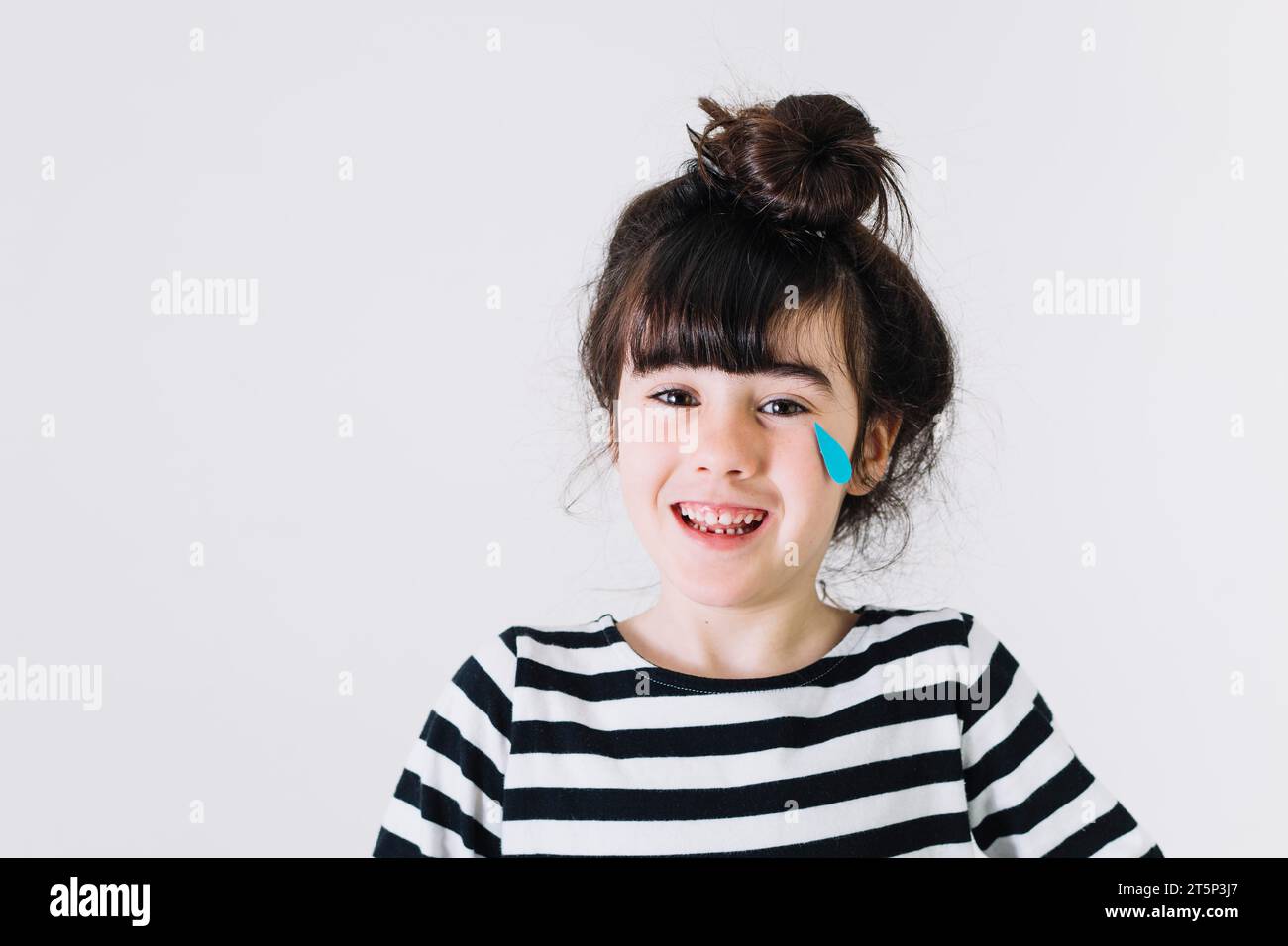Cute girl laughing crying Stock Photo - Alamy