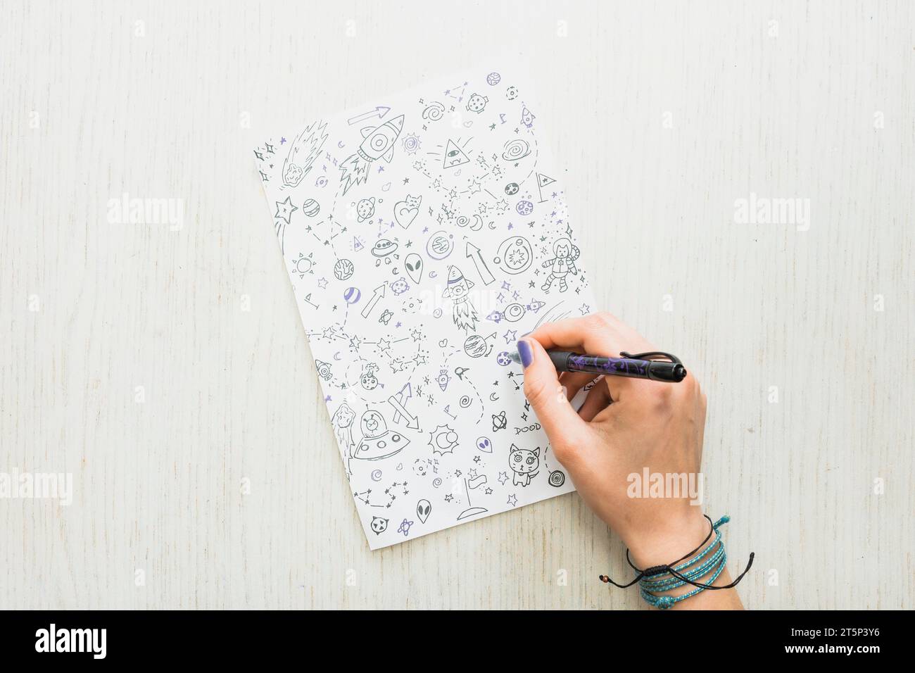 Landscape drawing hand paper hi-res stock photography and images - Alamy