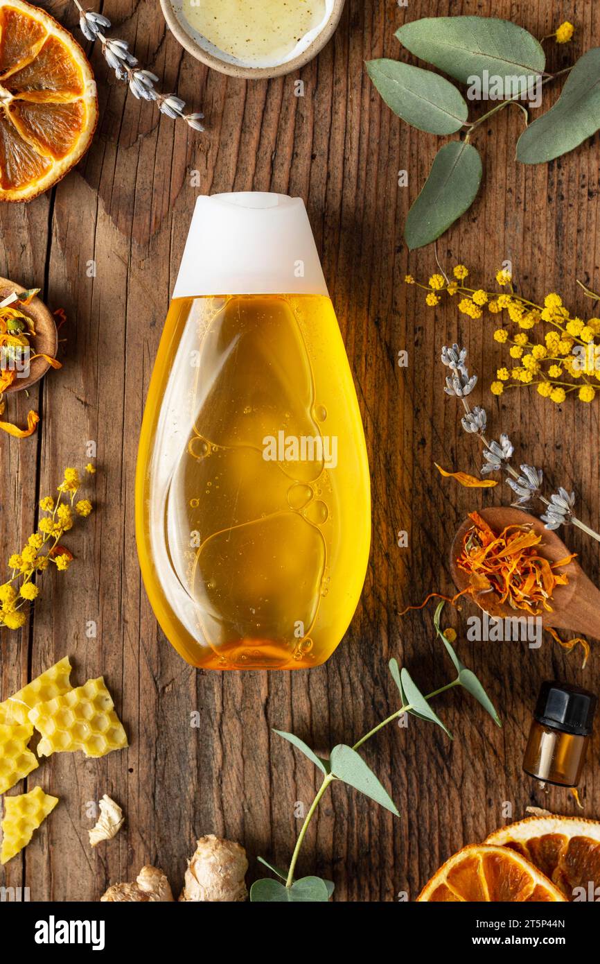 Flat lay natural medicine arrangement Stock Photo - Alamy