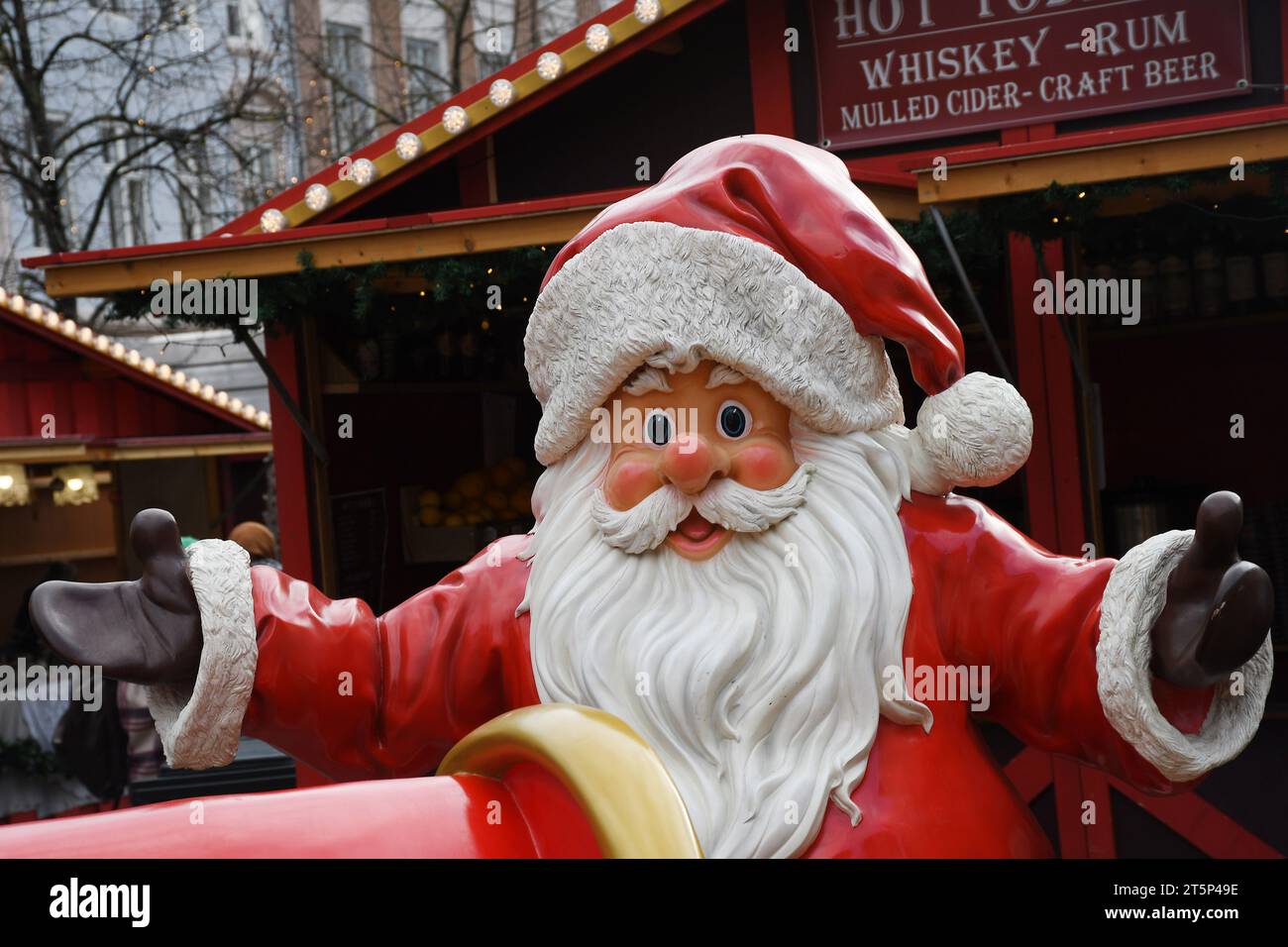 Copenhagen, Denmark /06 November 2023/.Visitors at christmas market in ...
