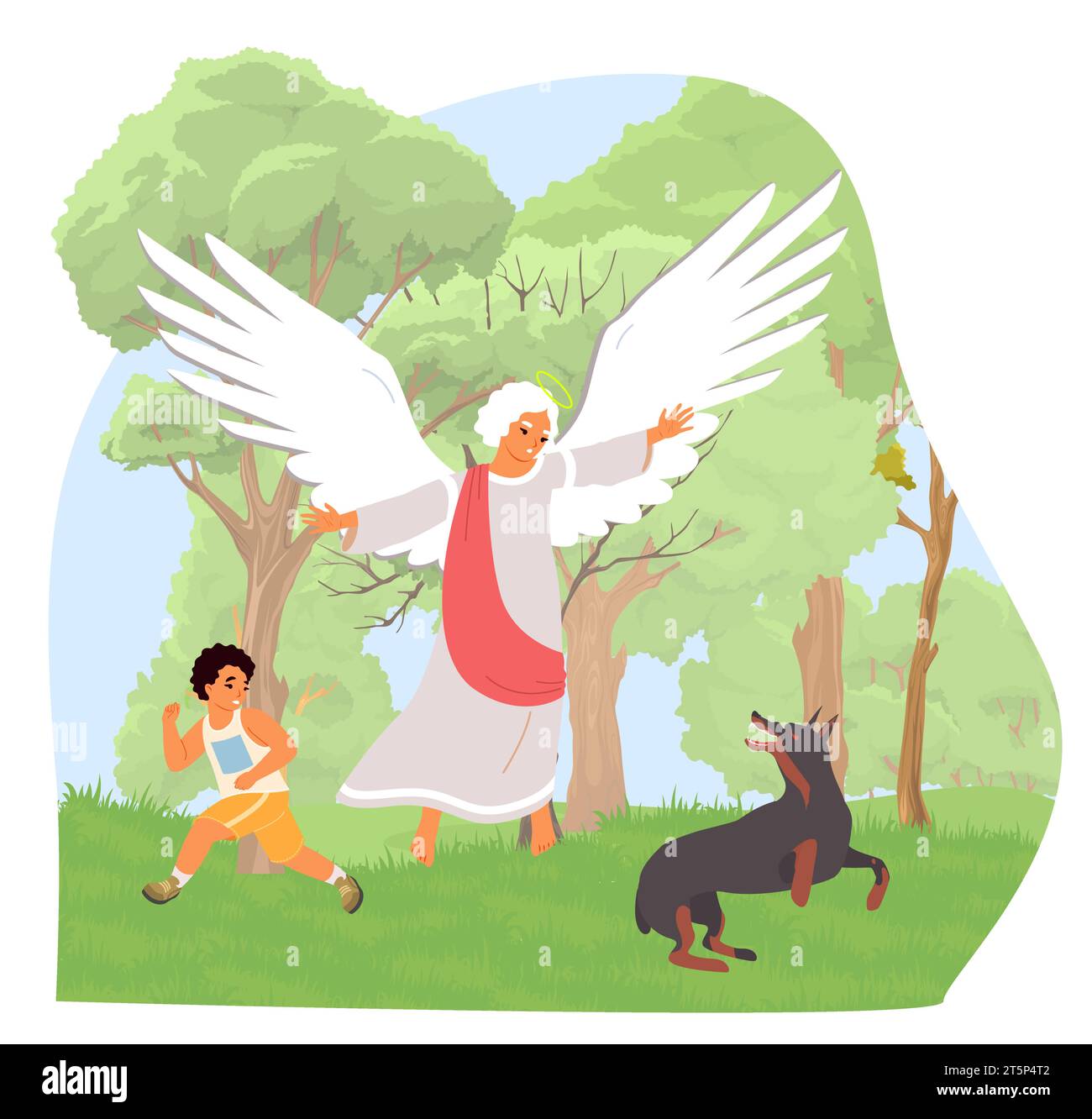 Guardian angel protecting child hi-res stock photography and images - Alamy