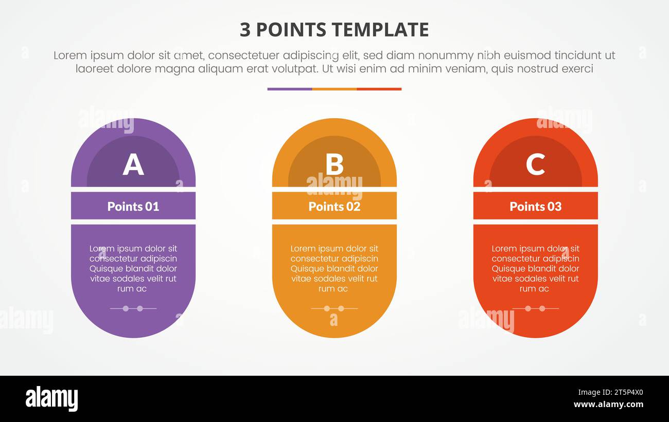 3 points stage template infographic concept for slide presentation with ...