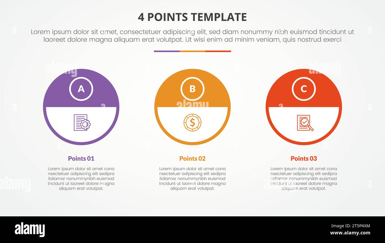 3 points stage template infographic concept for slide presentation with ...