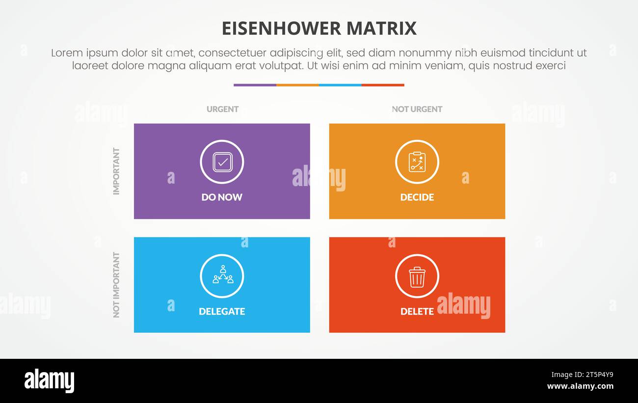 eisenhower matrix template infographic concept for slide presentation ...