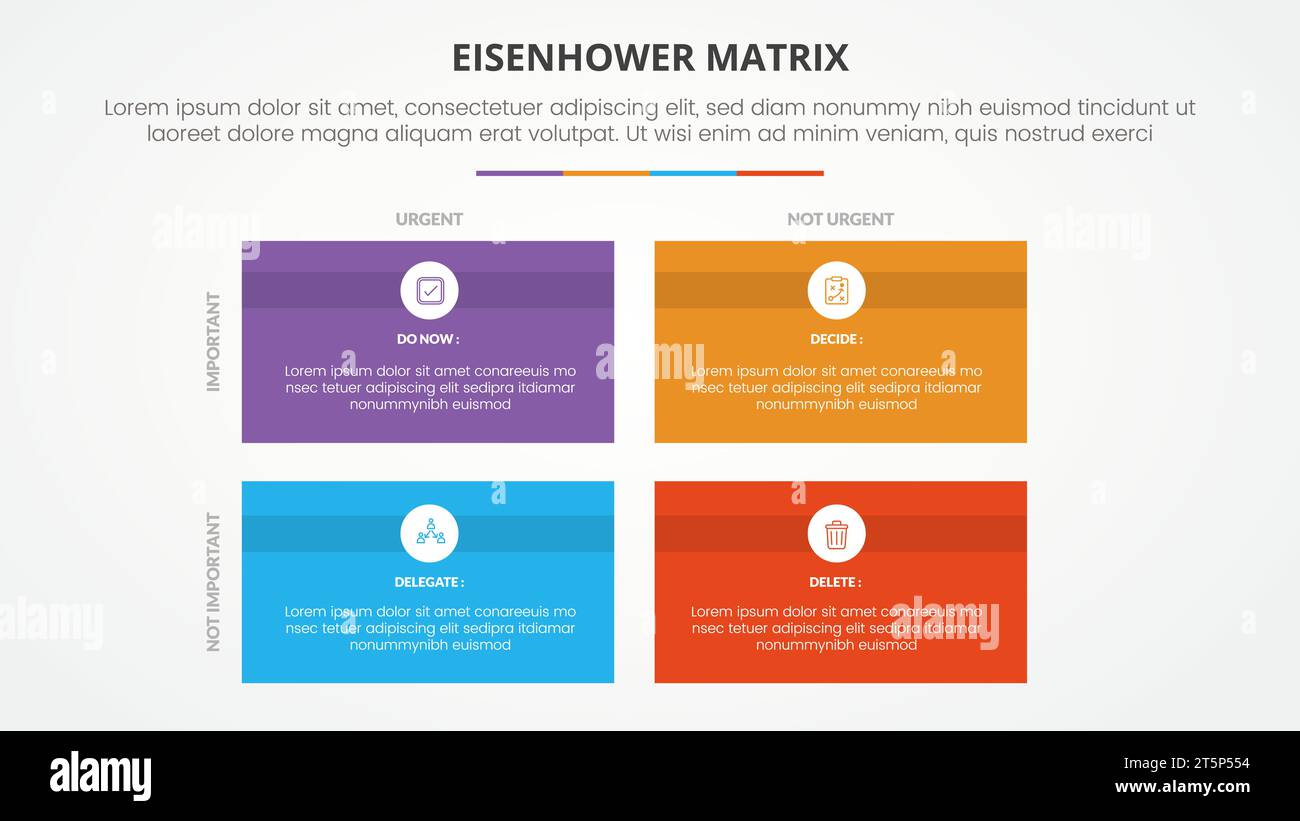 eisenhower matrix template infographic concept for slide presentation ...