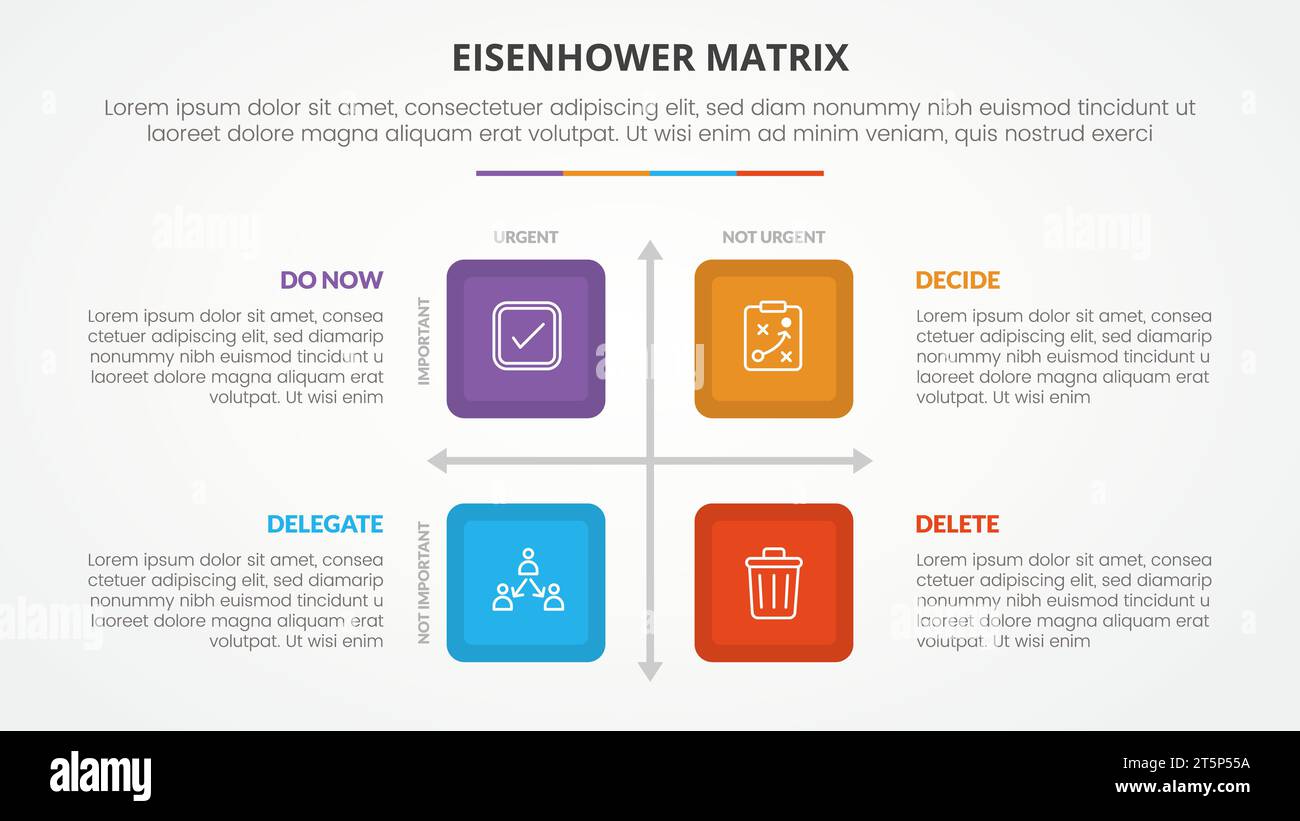 eisenhower matrix template infographic concept for slide presentation ...