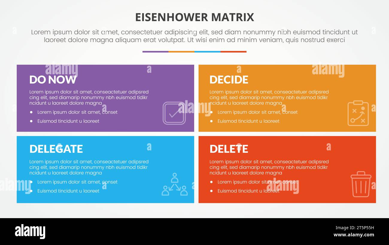 eisenhower matrix template infographic concept for slide presentation ...