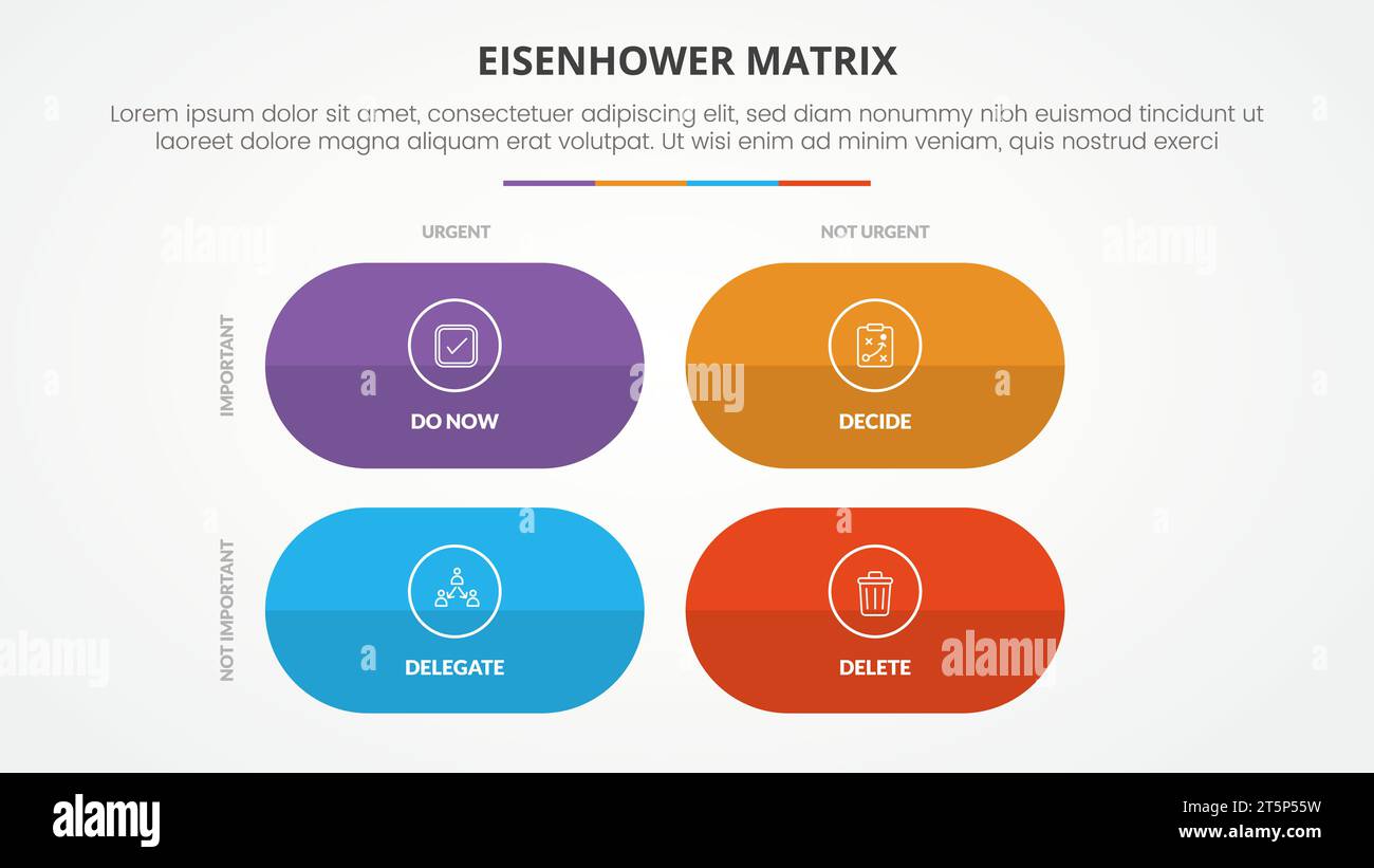 eisenhower matrix template infographic concept for slide presentation ...