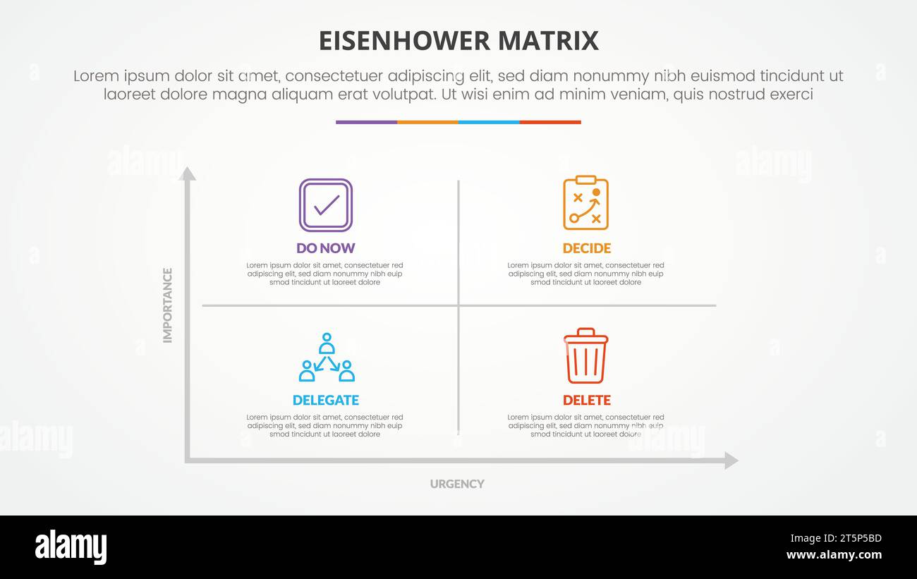 eisenhower matrix template infographic concept for slide presentation ...