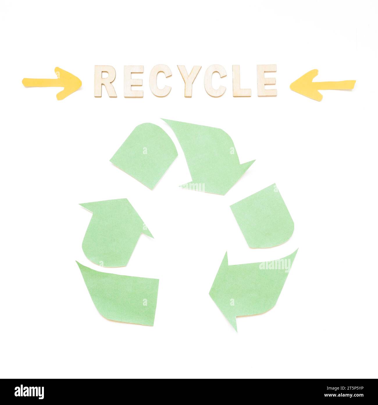 Recycle word with symbol Stock Photo - Alamy