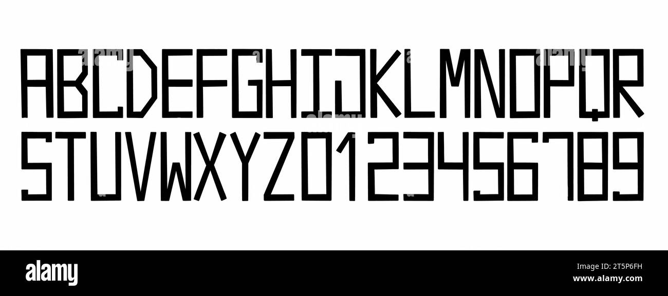 Rectangular capital black filled english A to Z alphabet latin abc font ...