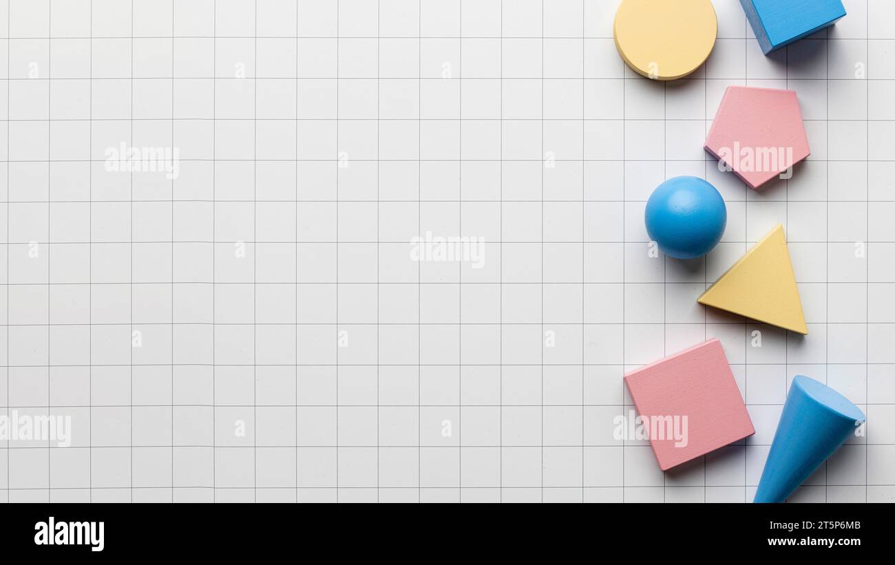 Top view geometric forms with copy space Stock Photo - Alamy
