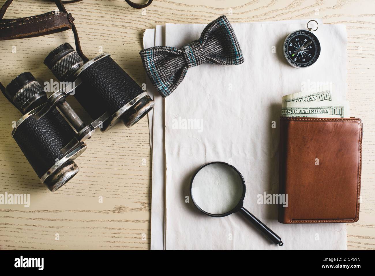 Vintage composition with variety travel objects Stock Photo - Alamy