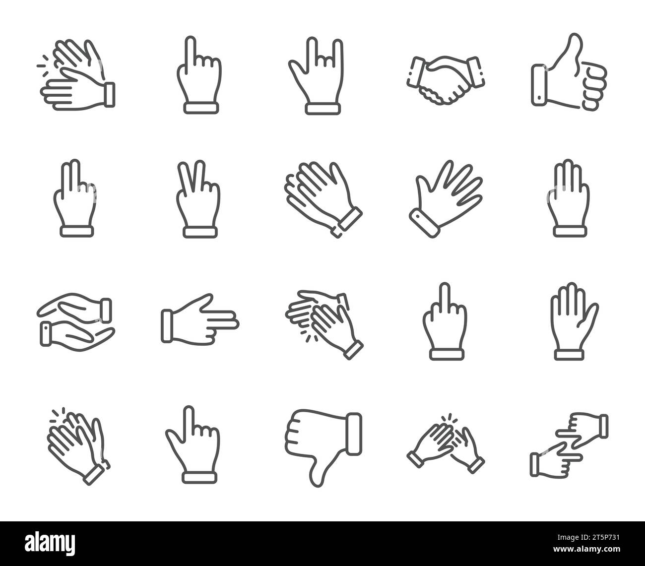 Touch gestures gestures screen Black and White Stock Photos & Images ...