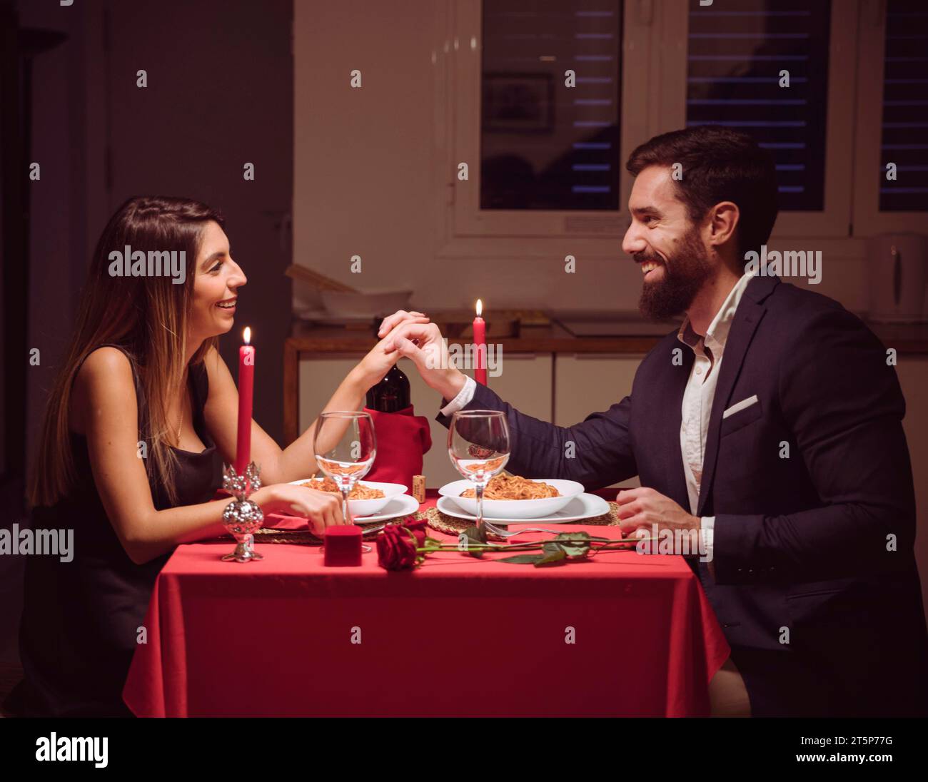Married couple having dinner hi-res stock photography and images - Alamy