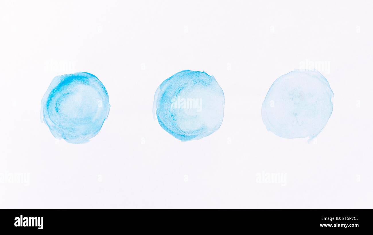 Abstract blue moon shapes watercolour Stock Photo - Alamy