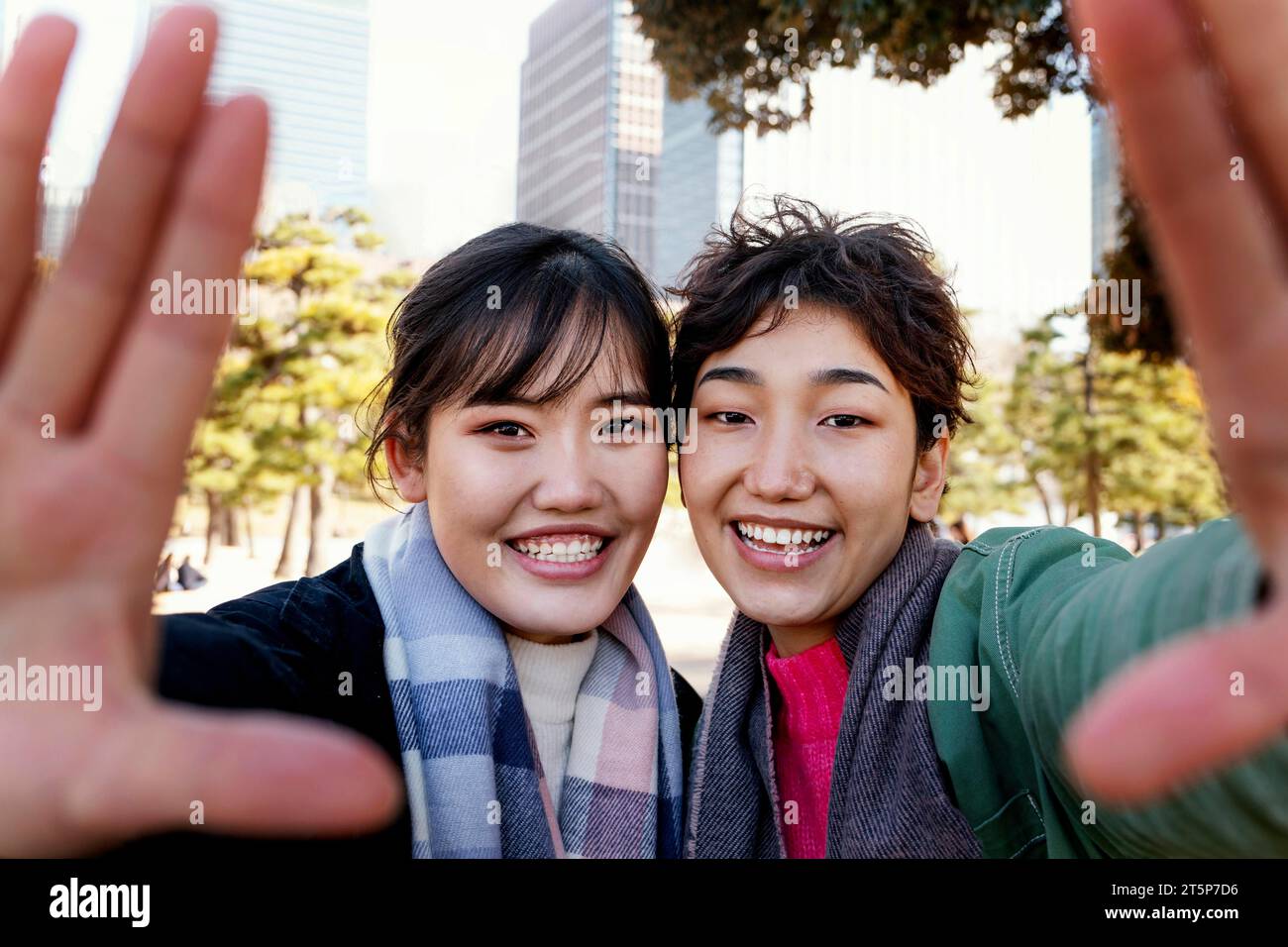 Best friends spending time together outside Stock Photo - Alamy