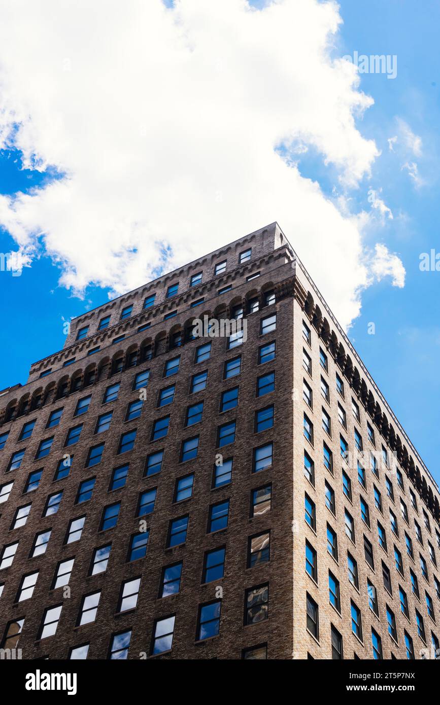 Brick high rise building angle from cityscape Stock Photo - Alamy