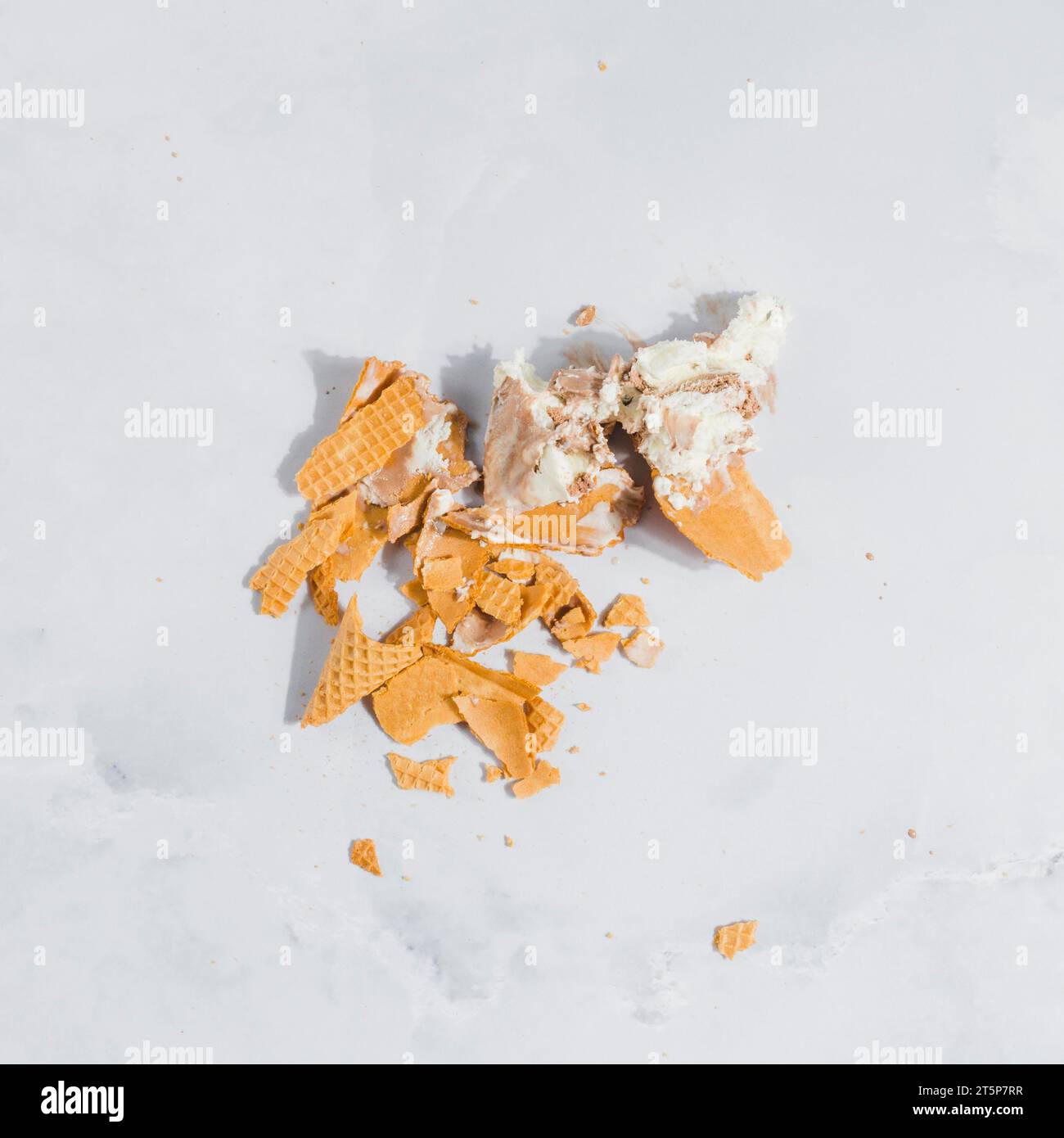 Broken ice cream cone Stock Photo - Alamy