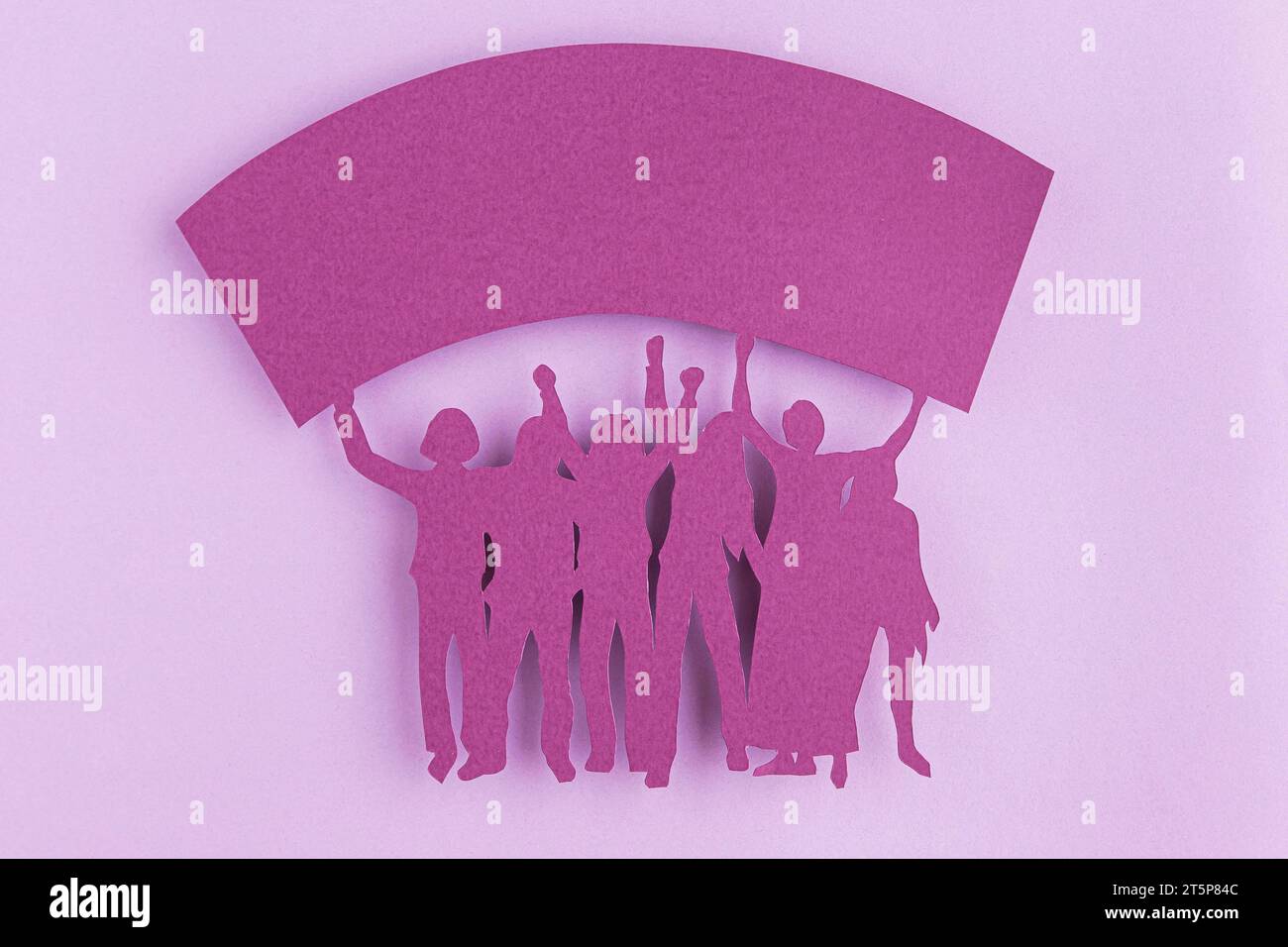 Cutout female figures paper copy space Stock Photo - Alamy