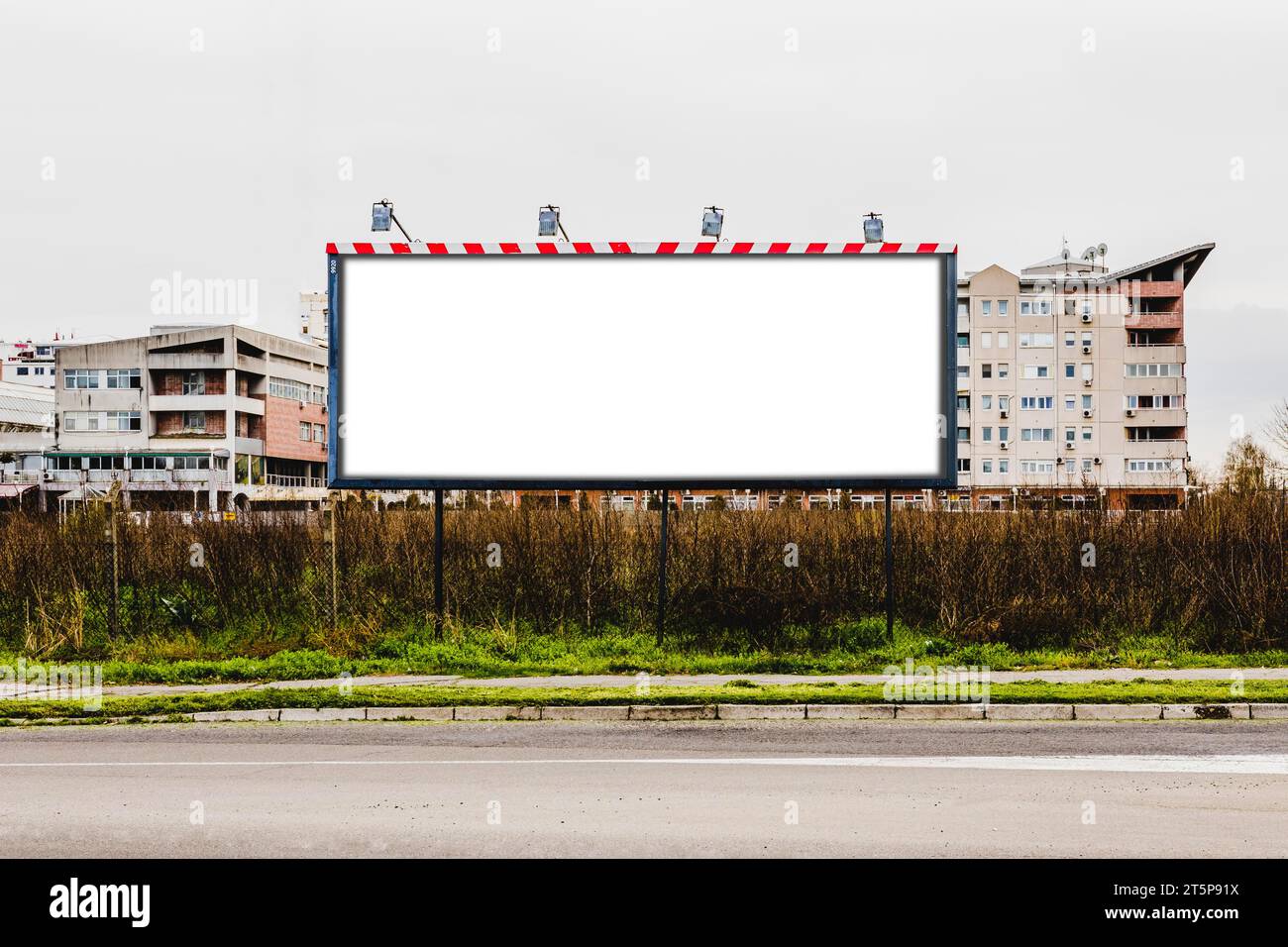 Large billboard front building roadside Stock Photo - Alamy