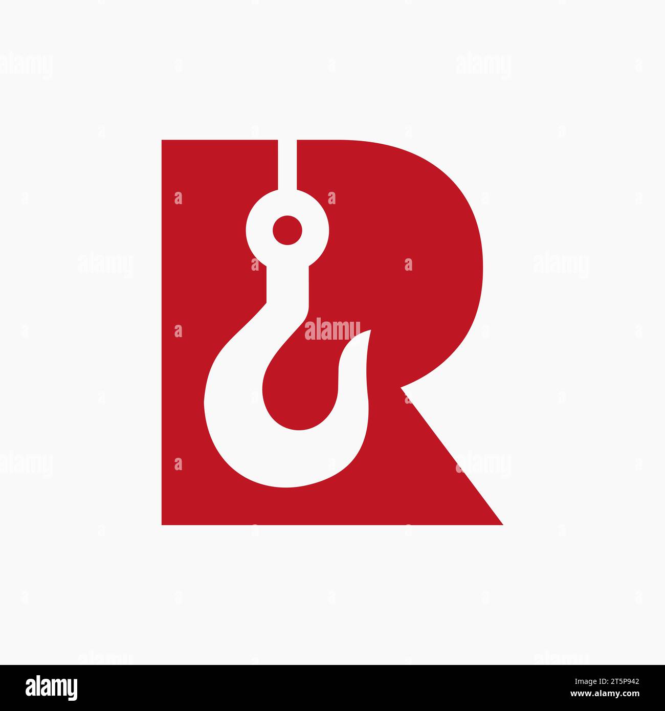 Letter R Crane Symbol For Construction Logo Sign Stock Vector Image ...