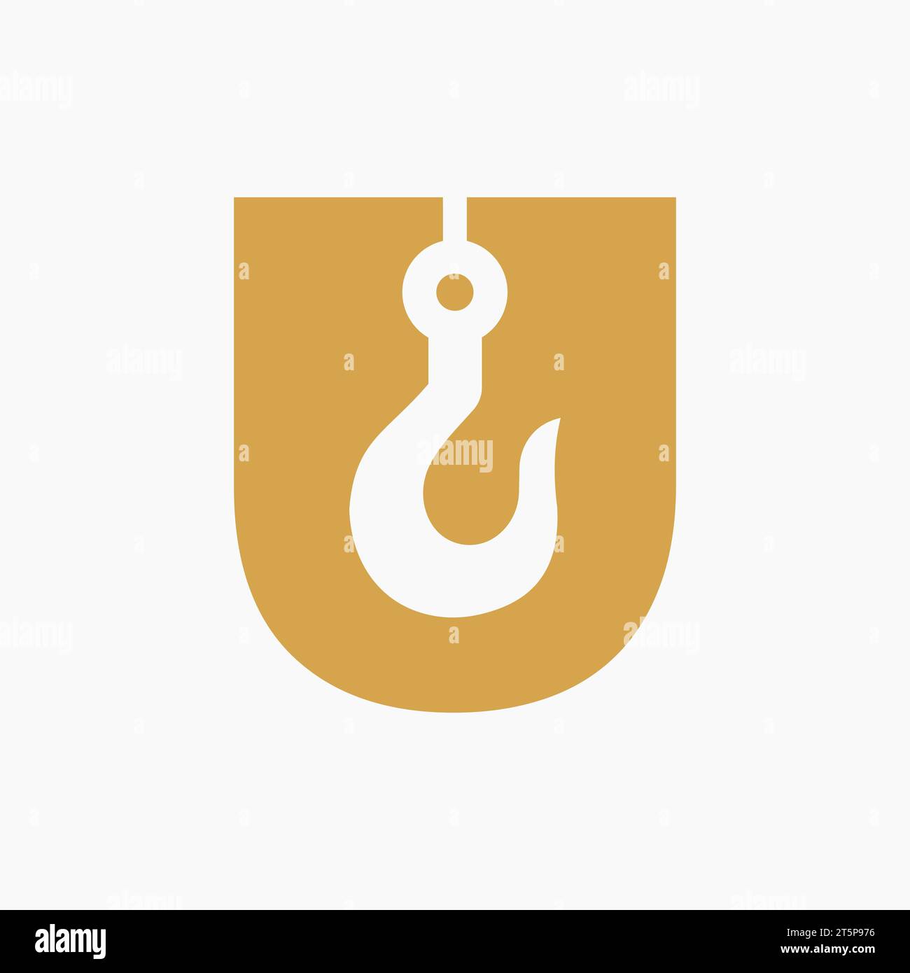 Letter U Crane Symbol For Construction Logo Sign Stock Vector Image ...