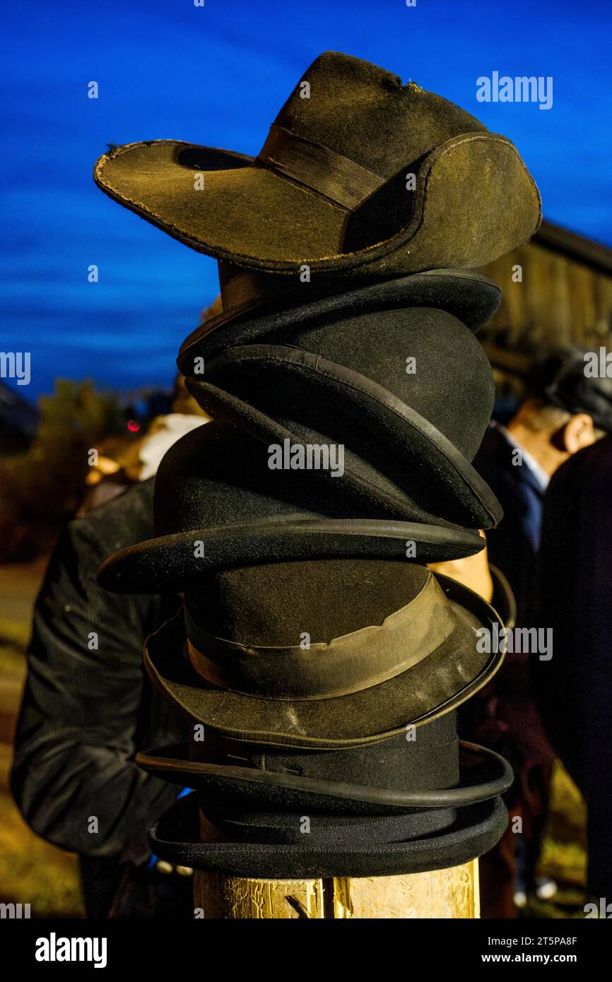 A pile of hats of some Roland brothers, Scheid, Germany Stock Photo - Alamy